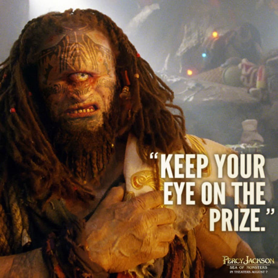 PERCY JACKSON: SEA OF MONSTERS: Polyphemus Animatronic Head & Tyson ...