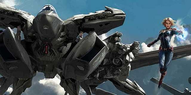 CAPTAIN MARVEL Concept Art Features Kree Sentries, Fury Vs. Danvers ...