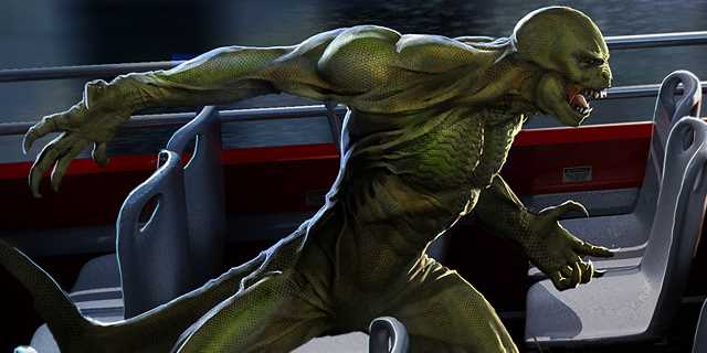 THE AMAZING SPIDER-MAN Concept Art Reveals A Lizard Bus Chase Which ...